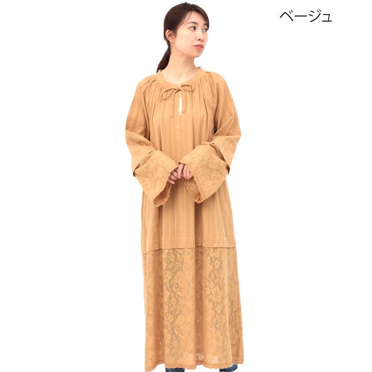 クレープレースワンピース lsicb107 チチカカ[品番:TTKW0010074 クレープレースワンピース lsicb107 チチカカ[品番:TTKW0010074