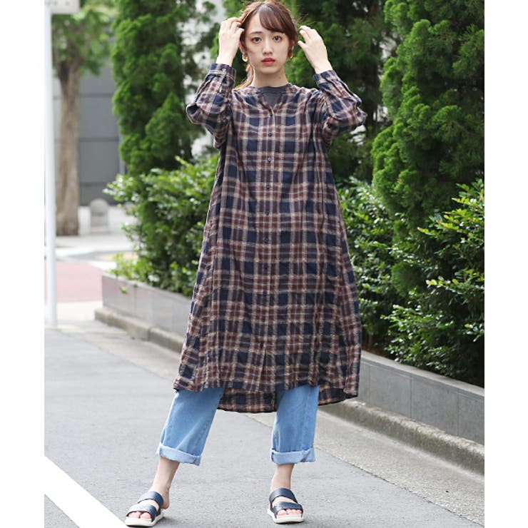 シャツワンピース ロングシャツ 羽織り[品番:TTKW0008339 シャツワンピース ロングシャツ 羽織り[品番:TTKW0008339
