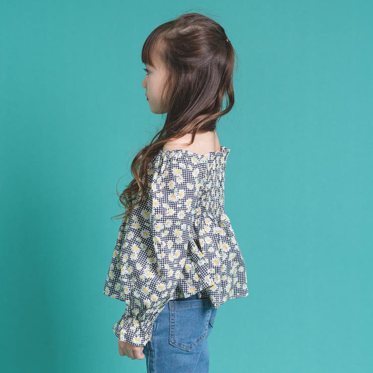 フラワープリントシャーリングペプラムトップス[品番：VINK0002327]｜URBAN CHERRY（アーバンチェリー）のキッズファッション通販｜SHOPLIST（ショップリスト）