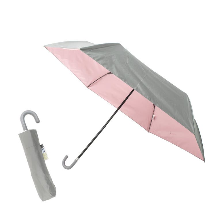 インナーカラー晴雨兼用ミニ折りたたみ傘(親骨50cm)[品番 インナーカラー晴雨兼用ミニ折りたたみ傘(親骨50cm)[品番