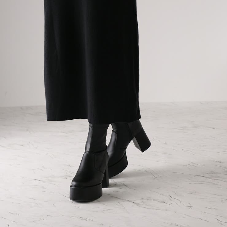 厚底プラットフォームストレッチブーツ[品番:VIVS0009948 厚底プラットフォームストレッチブーツ[品番:VIVS0009948