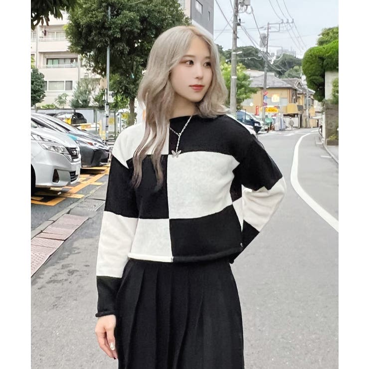 ニットプリーツミニスカート 韓国 韓国ファッション[品番 ニットプリーツミニスカート 韓国 韓国ファッション[品番