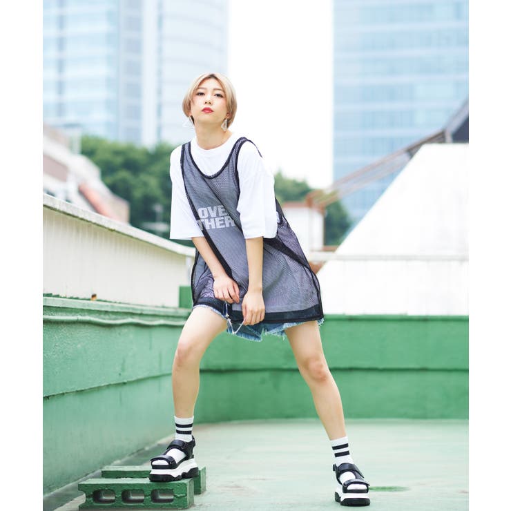 メッシュタンクレイヤードBIGTシャツ WE19SM07-L1847[品番：WG010038800]｜WEGO【WOMEN】（ウィゴー）の ...