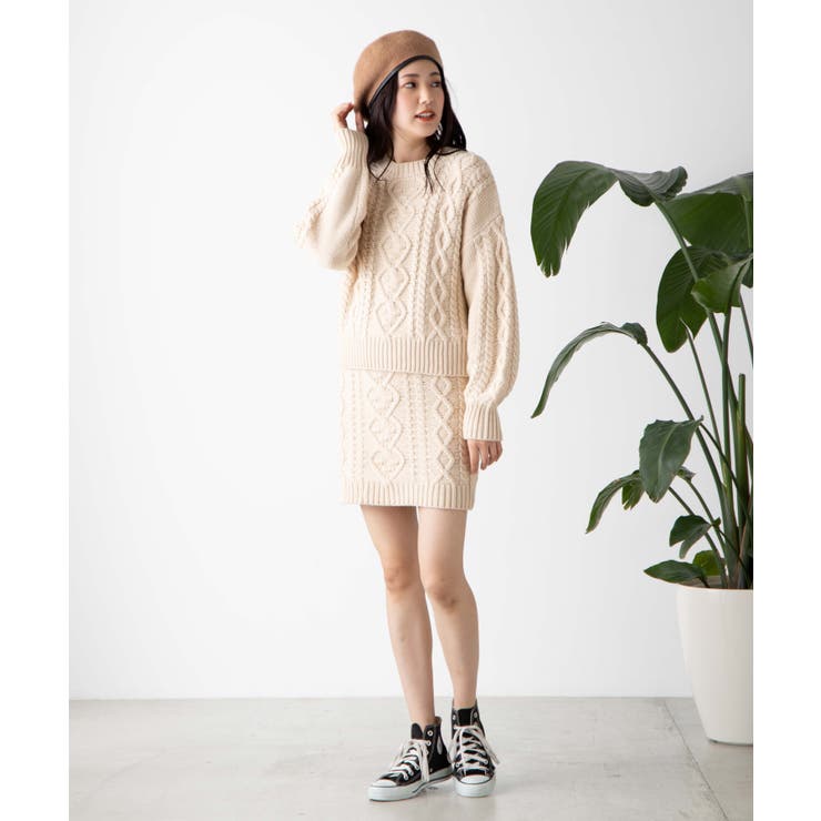 ケーブルミニスカート WE19WN09-L0458[品番：WG010038662]｜WEGO【WOMEN】（ウィゴー）｜レディースファッション ...