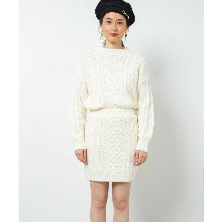 ケーブルミニスカート WE19WN09-L0458[品番：WG010038662]｜WEGO【WOMEN】（ウィゴー）｜レディースファッション ...