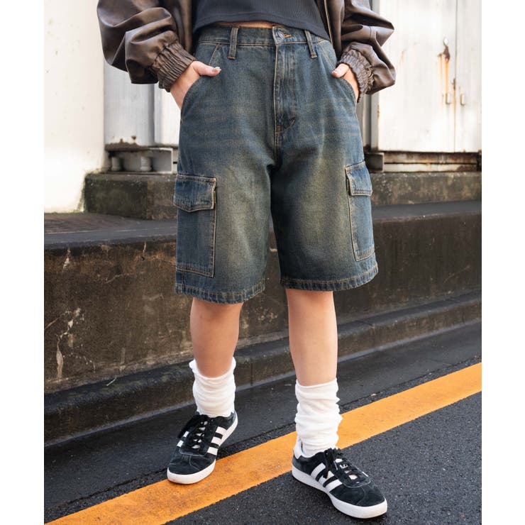 ヴィンテージウォッシュカーゴハーフパンツ[品番:WG010093006 ヴィンテージウォッシュカーゴハーフパンツ[品番:WG010093006
