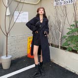 ロングトレンチコート ベルト付き ロング丈[品番:SHNW0006489 ロングトレンチコート ベルト付き ロング丈[品番:SHNW0006489