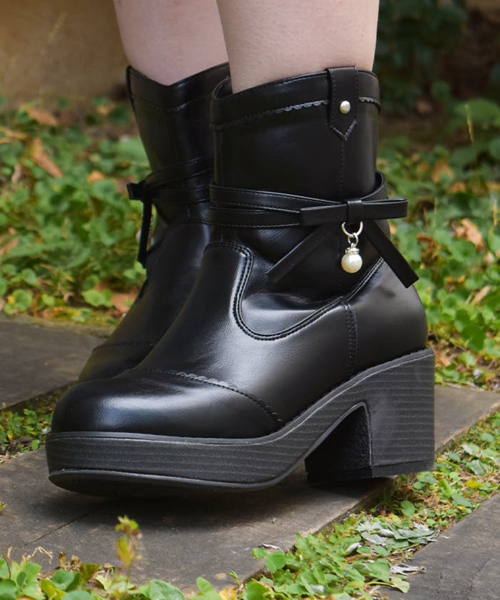 サイドリボンウエスタンブーツ[品番：IGAW0007280]｜axes femme（アクシーズファム）｜レディース｜Shoplist