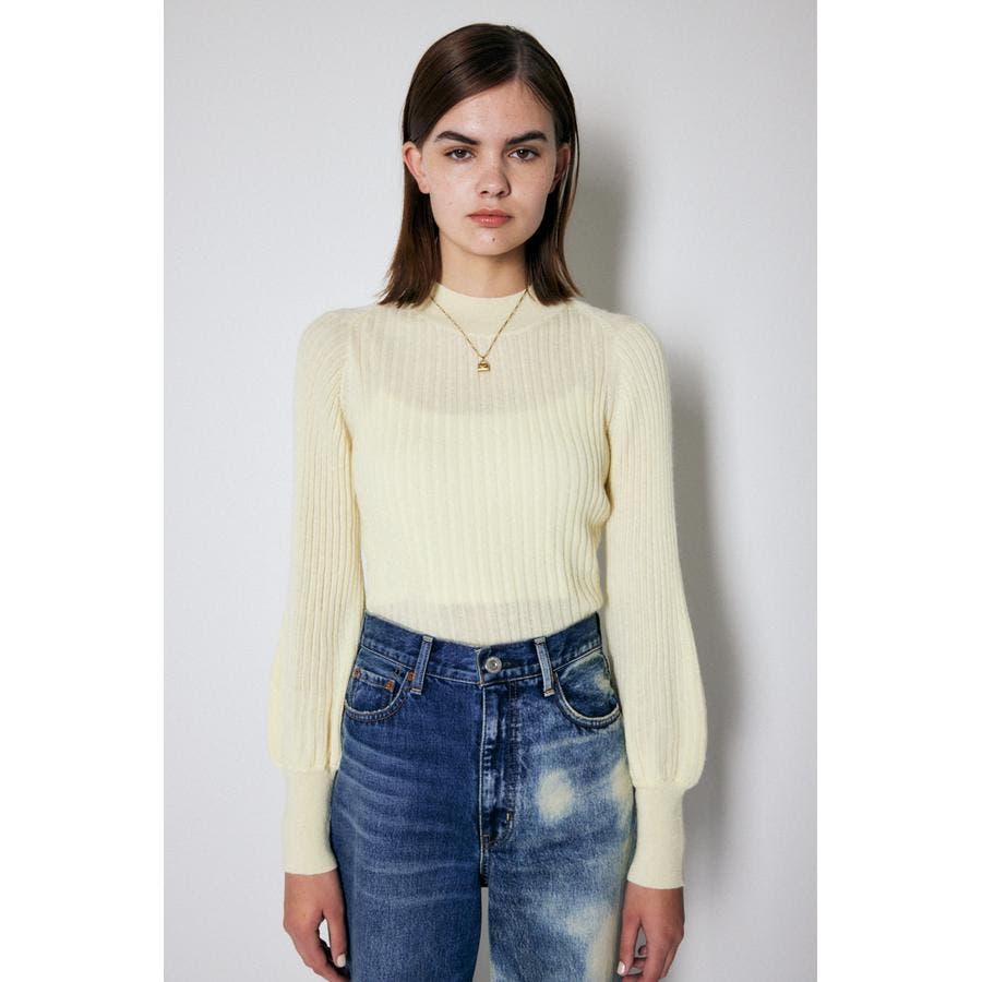 DROOPY SLEEVES RIB KNIT トップス[品番：BJLW0024214]｜MOUSSY OUTLET（マウジーアウトレット）の ...