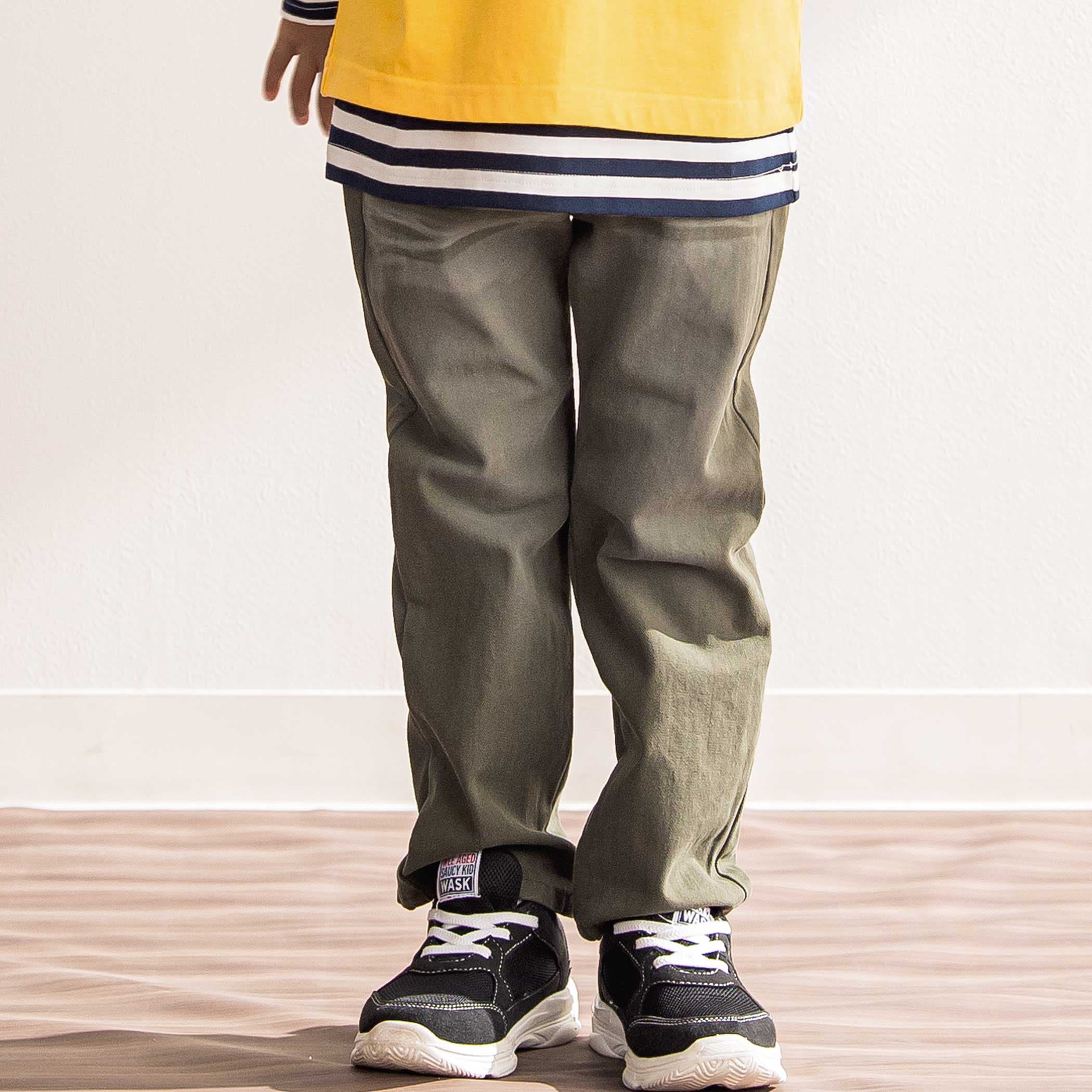 ロゴワッペンヘリンボーンツイルパンツ(100~160cm)[品番：BEBK0010614]｜WASK（ワスク）のキッズファッション通販 ...
