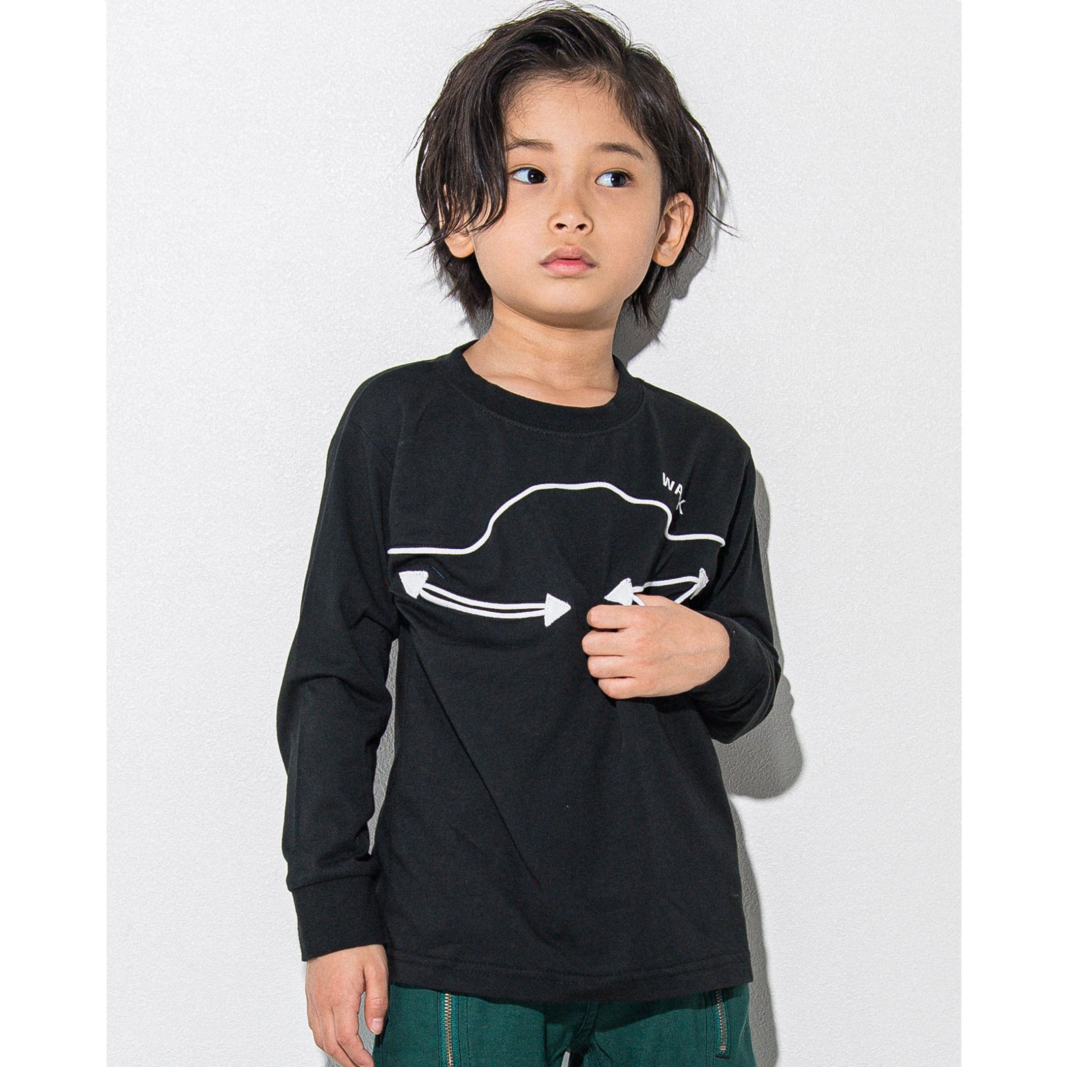 胸 ポケット パイピング 天竺 Tシャツ (100~160cm)[品番：BEBK0006505]｜WASK（ワスク）のキッズファッション通販 ...