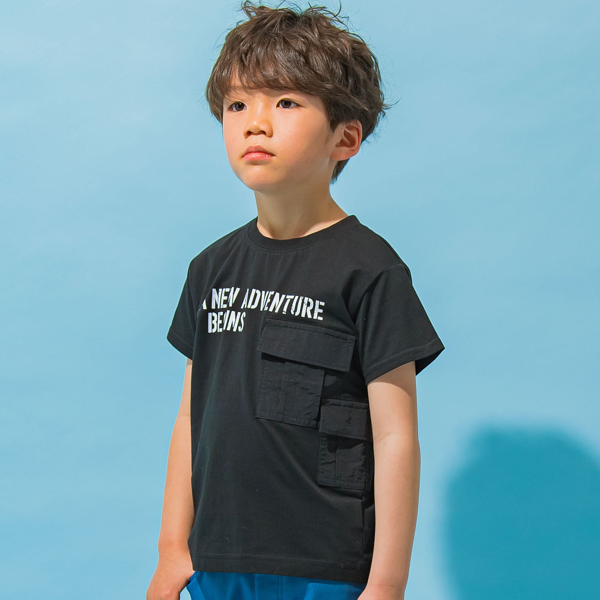 配色ポケット天竺Tシャツ(100~160cm)[品番：BEBK0006555]｜WASK（ワスク）のキッズファッション通販｜SHOPLIST（ショップリスト）