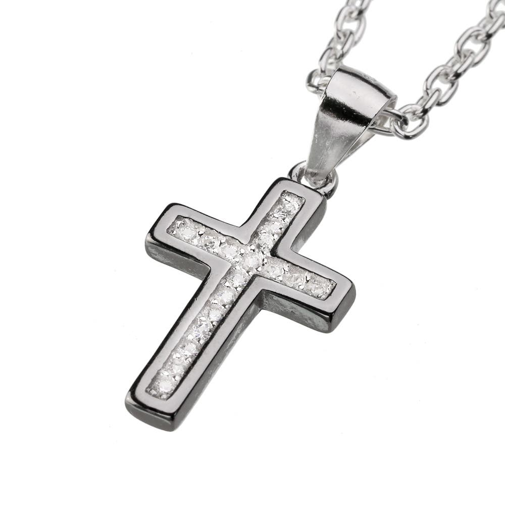 フレームクロスパヴェペンダントネックレス2mmアズキチェーンセットHIPHOPB…[品番：CTRA0003189]｜シルバーアクセサリーBinich （シルバーアクセサリービニッチ）のメンズ ...