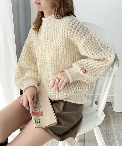 《JaVaジャバ コラボ》着回し力抜群！ボトルネックショート丈ニット[品番：WZ000004739]｜Classical Elf （クラシカルエルフ）のレディースファッション通販 ...