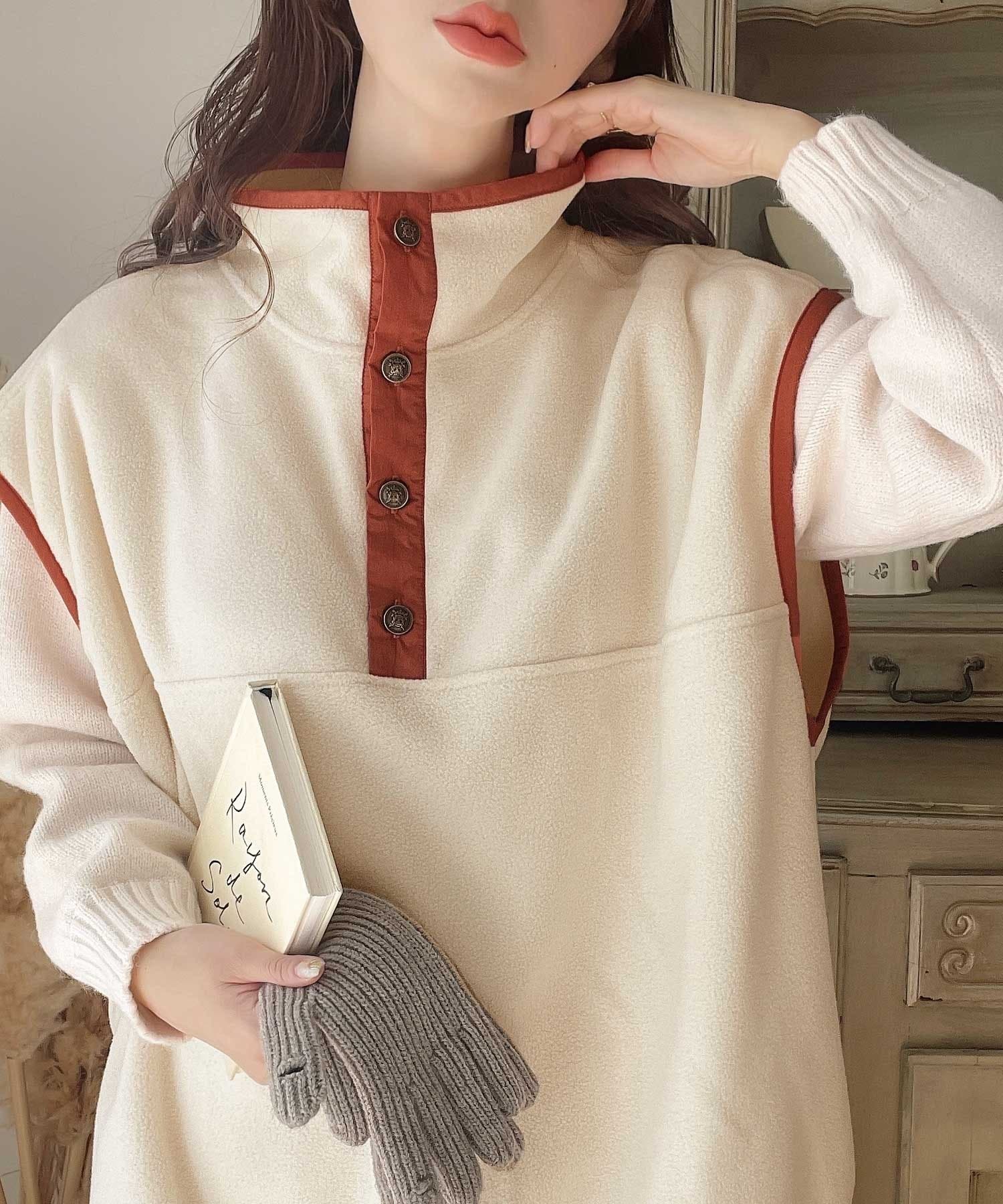 《JaVa ジャバ別注》劇的にアカ抜け！あったか配色フリースベスト[品番：WZ000004447]｜Classical Elf （クラシカルエルフ）のレディースファッション通販 ...