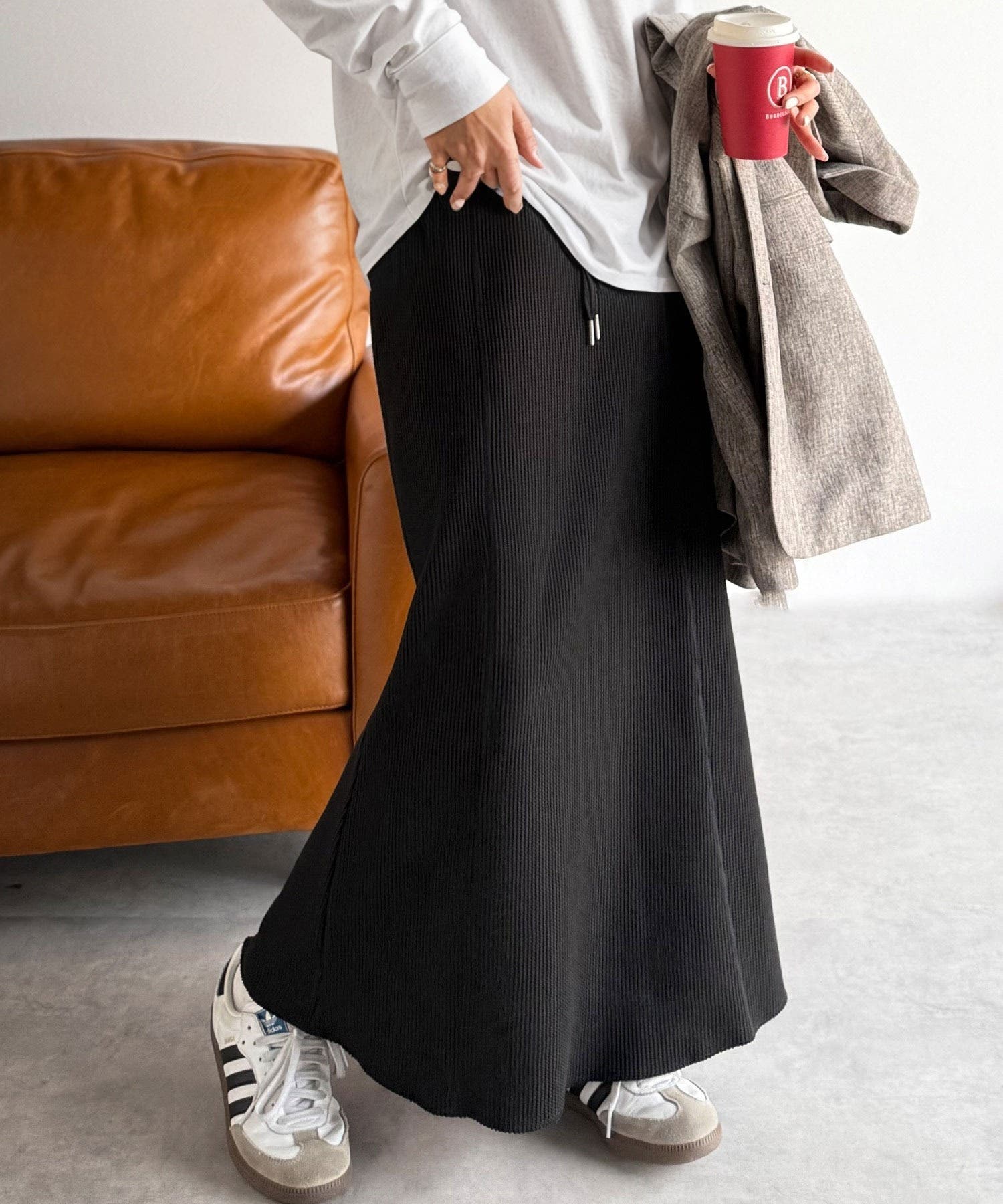 《JaVa ジャバコラボ》楽ちんなのにレディライク。ワッフルマーメイドスカート[品番：WZ000006751]｜Classical Elf （クラシカルエルフ）のレディースファッション通販 ...