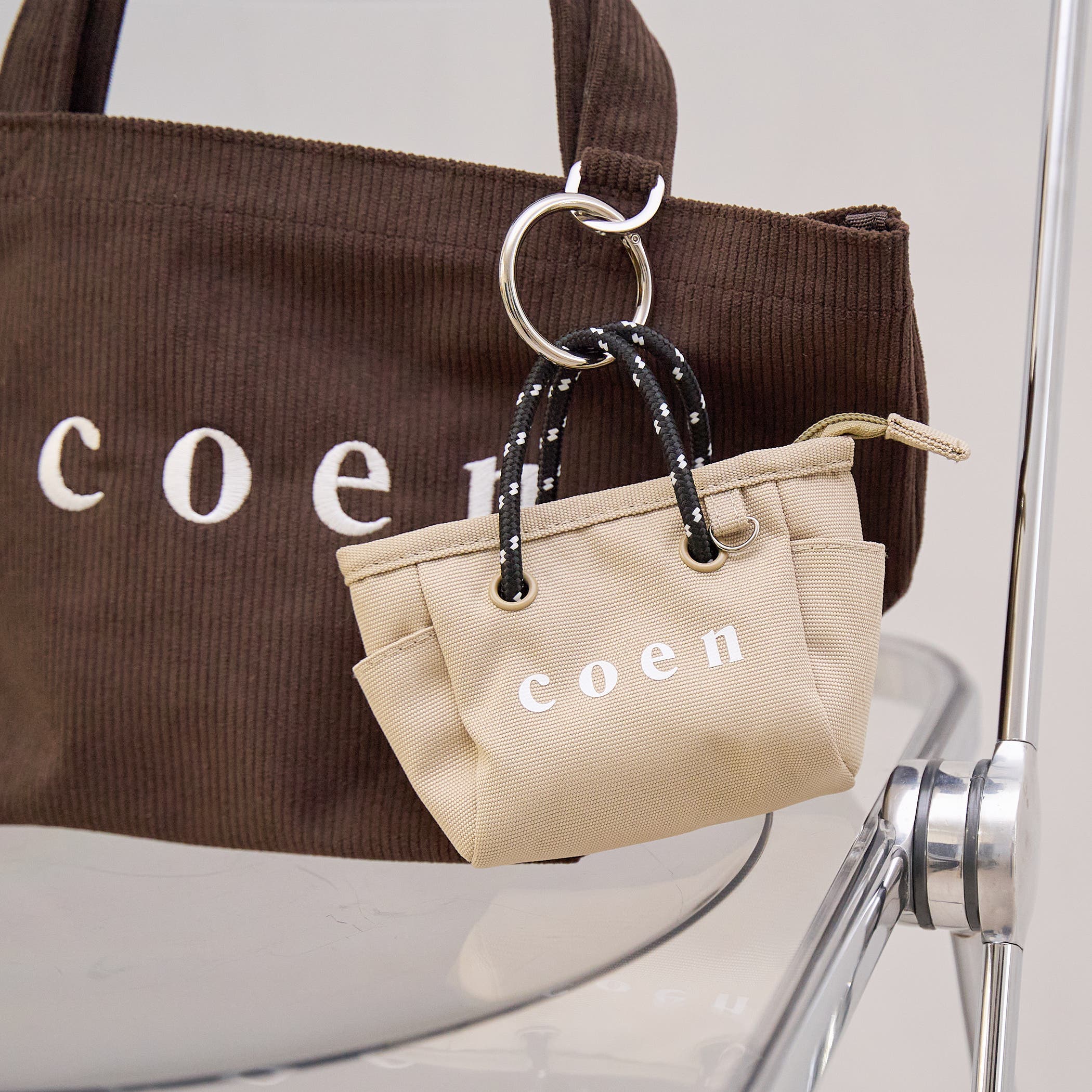 coen（コーエン） ロゴ ポリキャンバストートバッグチャーム XS[品番：COEW0007510]｜coen【women】（コーエン）のレディースファッション通販｜SHOPLIST（ショップリスト）
