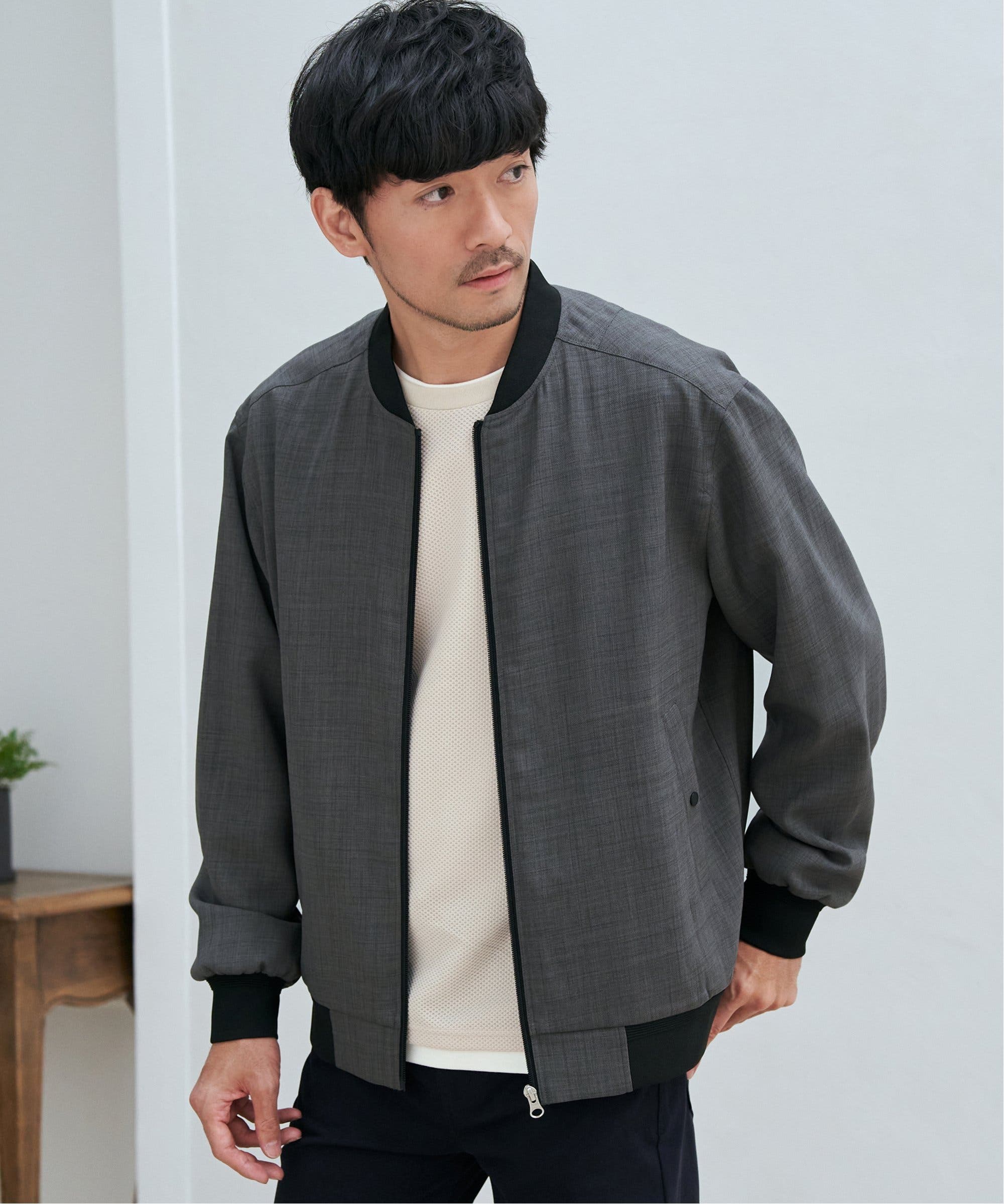 【雑誌MonoMax4月号掲載】イージーケアリネンライクブルゾン【親子コーデ】[品番：IKAW0021929]｜ikka （イッカ）のメンズ ...