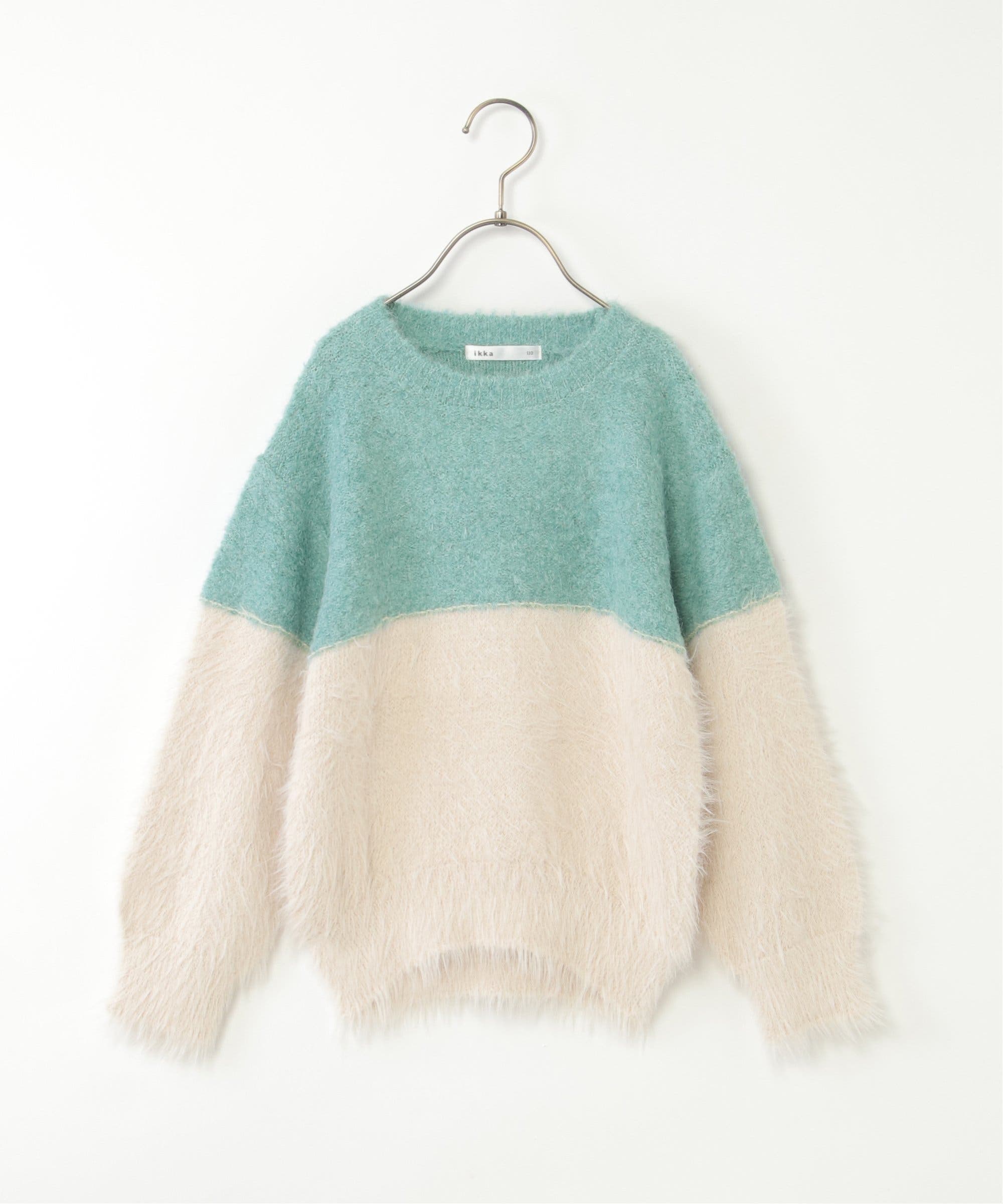 【親子コーデ】ブークレーフェザー切り替えニット（120~160cm）[品番：IKAW0022991]｜ikka （イッカ）｜キッズ｜Shoplist