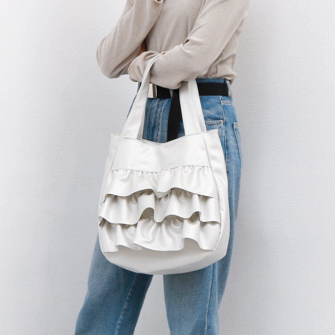 カシュカシュ cachecache / フリルトートバッグ[品番：UBOW0009188]｜UNBILLION（アンビリオン）のレディースファッション通販｜SHOPLIST（ショップリスト）