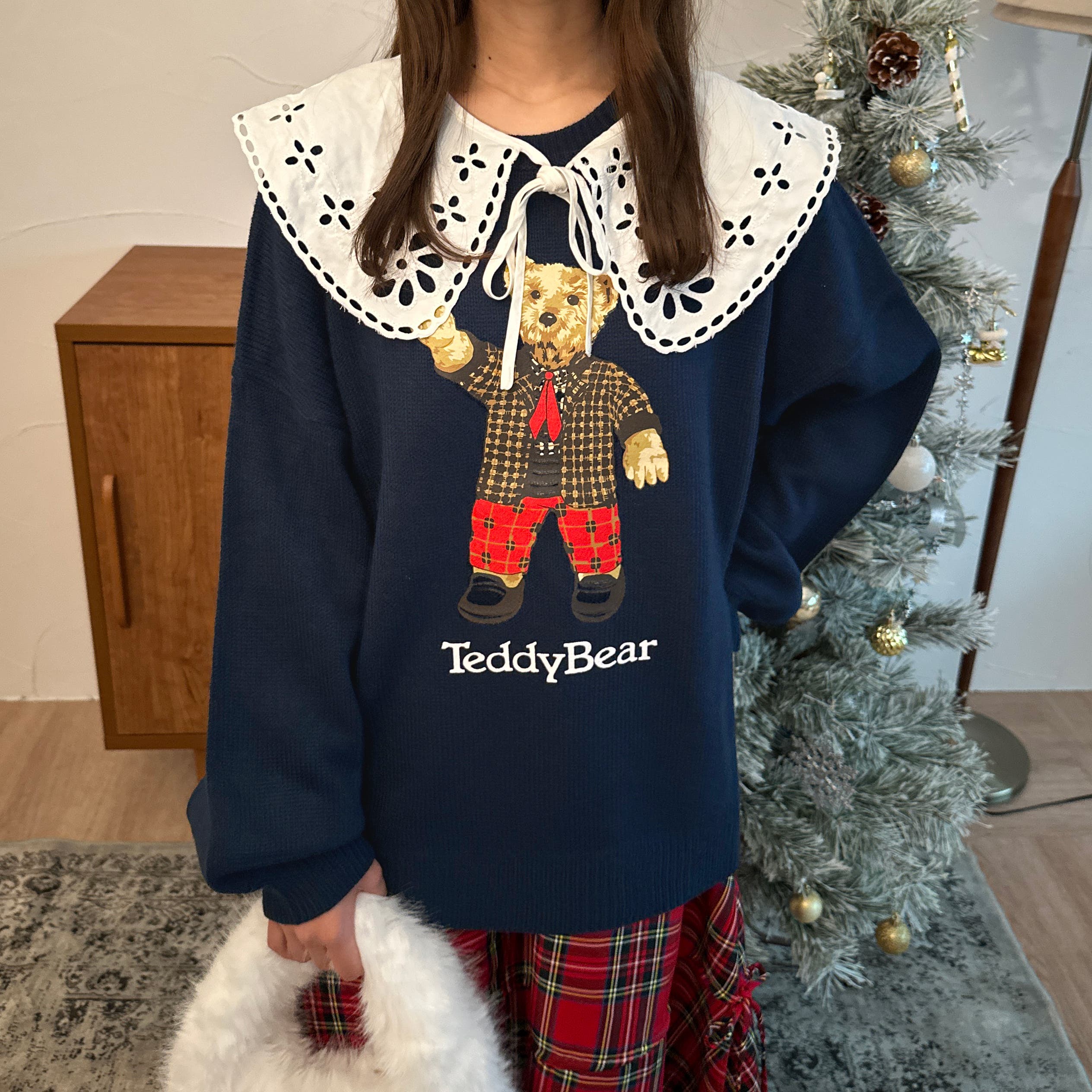 kutir】Teddy Bear/テディベアニットプルオーバー[品番 kutir】Teddy Bear/テディベアニットプルオーバー[品番