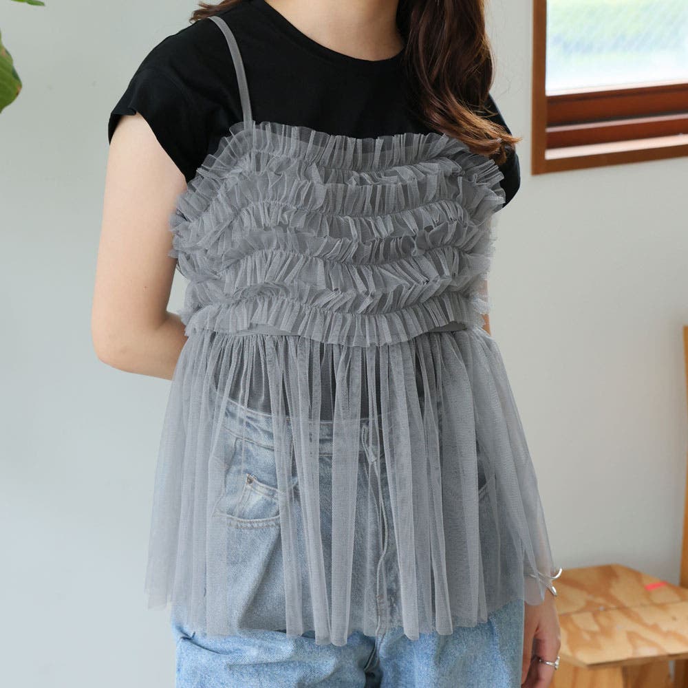 2WAYチュールキャミ[品番：ZJ000025110]｜Girly Doll（ガーリードール）のレディースファッション通販｜SHOPLIST（ショップリスト）