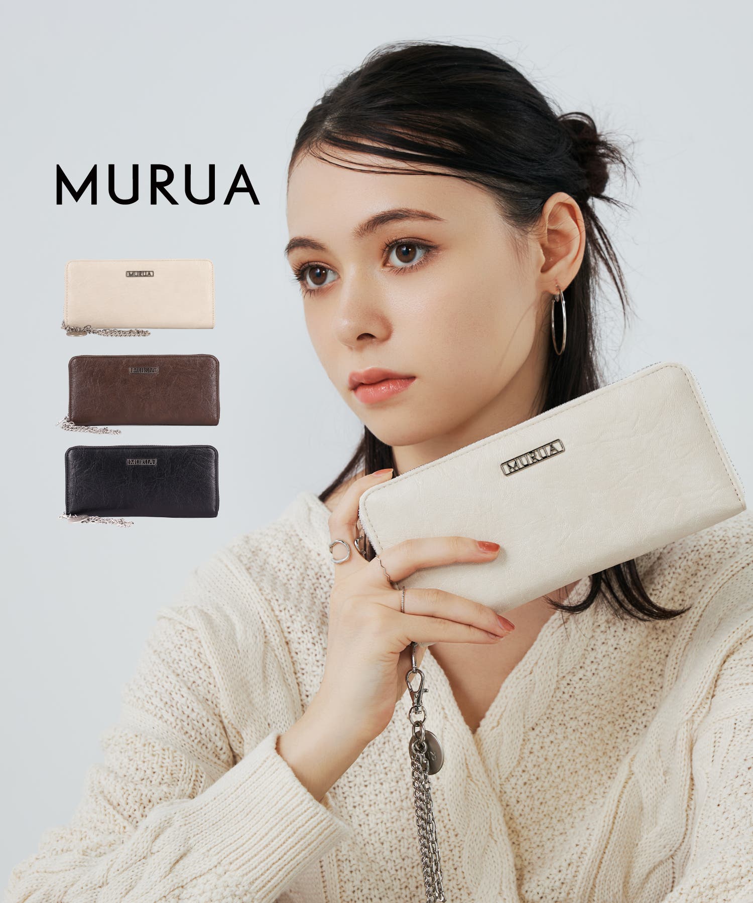 MURUA(ムルーア)ラウンドファスナー長財布 MR-W1361[品番：EGLB0000231]｜ELGAES（エルゲイス）のレディースファッション通販｜SHOPLIST（ショップリスト）