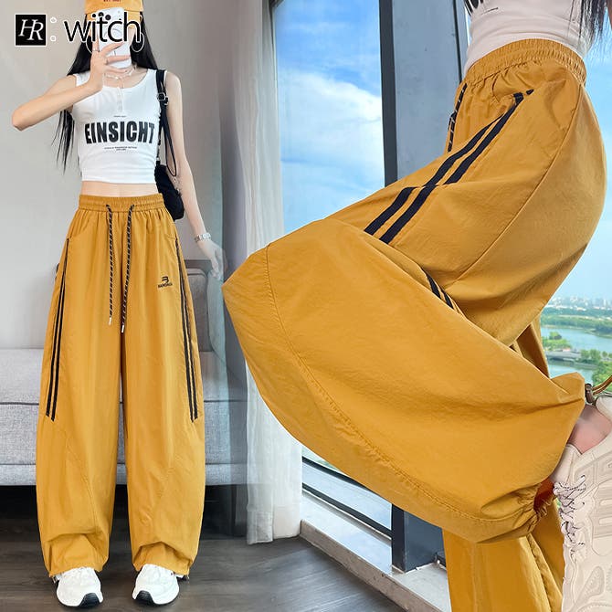 シャカシャカ素材サイドラインワイドパンツ[品番：HERW0006284]｜WITCH（ウィッチ）｜レディース｜Shoplist