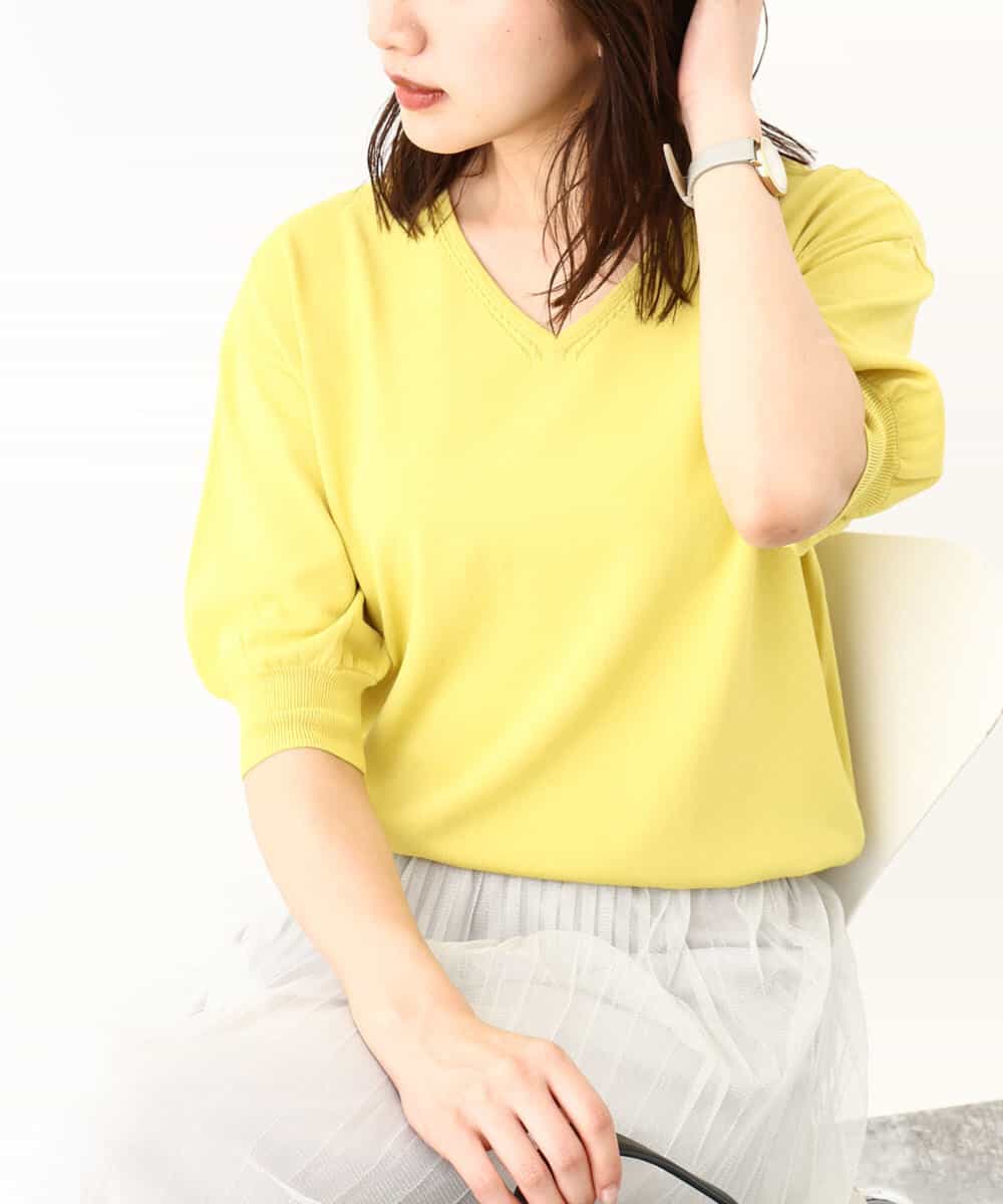 ハイゲージVネックニット/洗える/WEB限定サイズあり[品番：ITKW0018306]｜OFUON（オフオン）のレディースファッション通販 ...