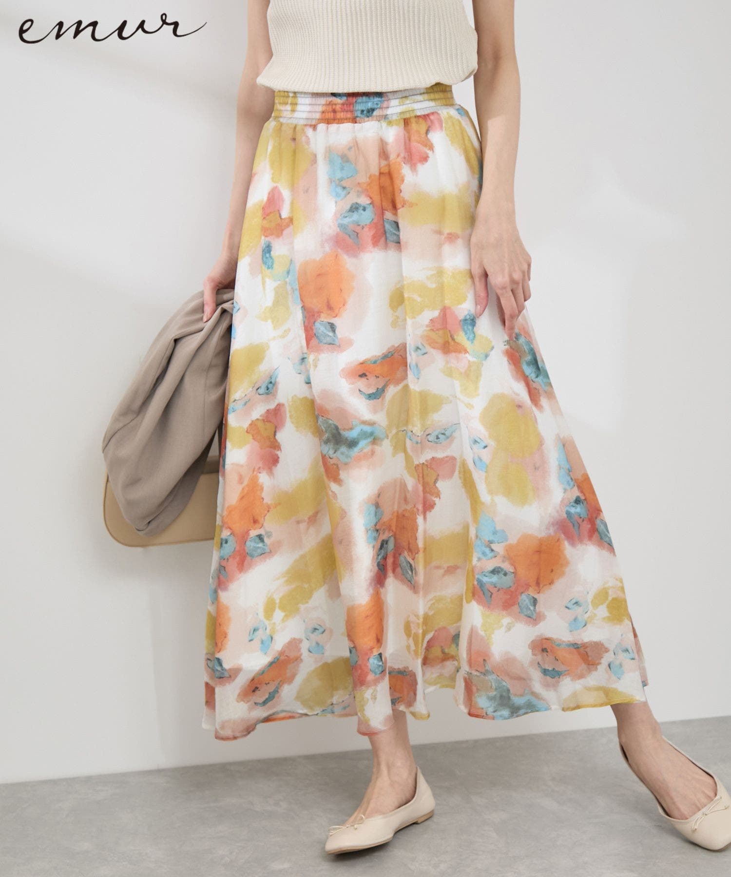 【emur/エミュール】シャドーフラワーロングギャザースカート[品番：RPCW0048852]｜ROPE' PICNIC（ロペピクニック）の ...