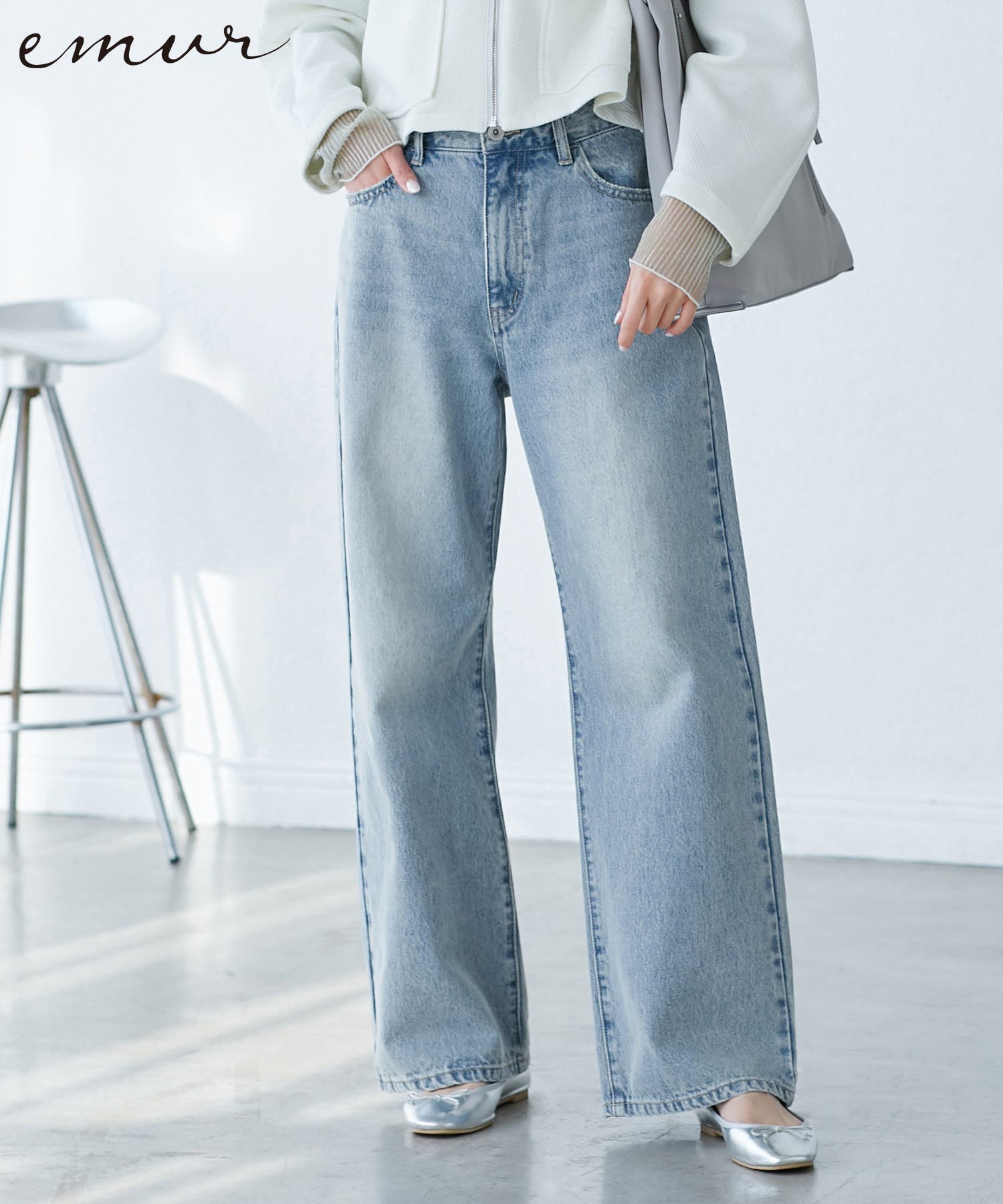 【emur/エミュール】ワイドストレートデニムパンツ[品番：RPCW0047780]｜ROPE' PICNIC（ロペピクニック）のレディース ...