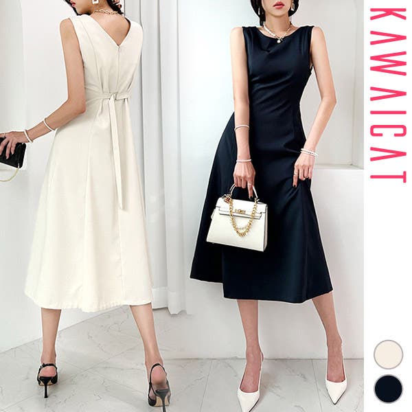 ワンピース レディース ノースリーブ[品番:KW000018396 ワンピース レディース ノースリーブ[品番:KW000018396