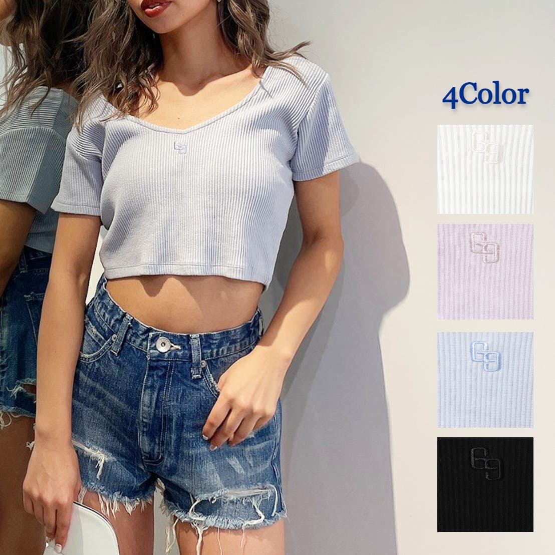 GG 2WAYバインダーショートTシャツ[品番：MKSW0049500]｜GYDA（ジェイダ）のレディースファッション通販｜SHOPLIST（ショップリスト）