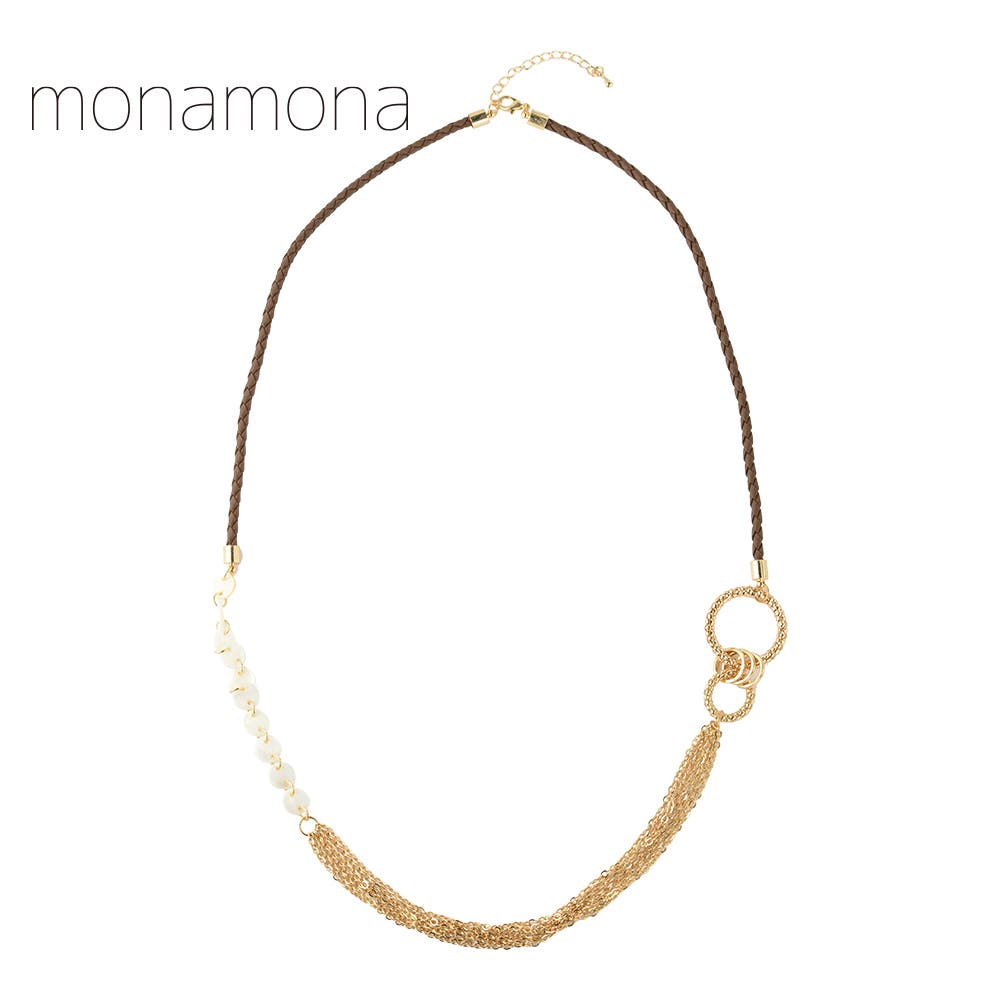 シェル使用合皮紐ネックレス[品番：SURA0000069]｜monamona（モナモナ）のレディースファッション通販｜SHOPLIST ...