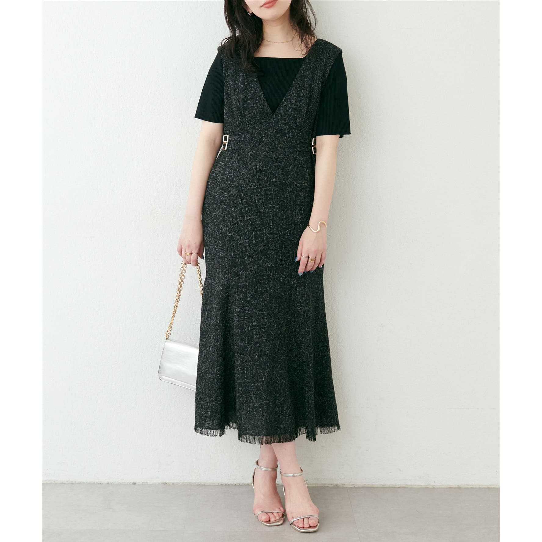 【natural couture】サイドベルトデザインジャンスカ[品番：NCLW0015990]｜NICE CLAUP / OLIVE des ...