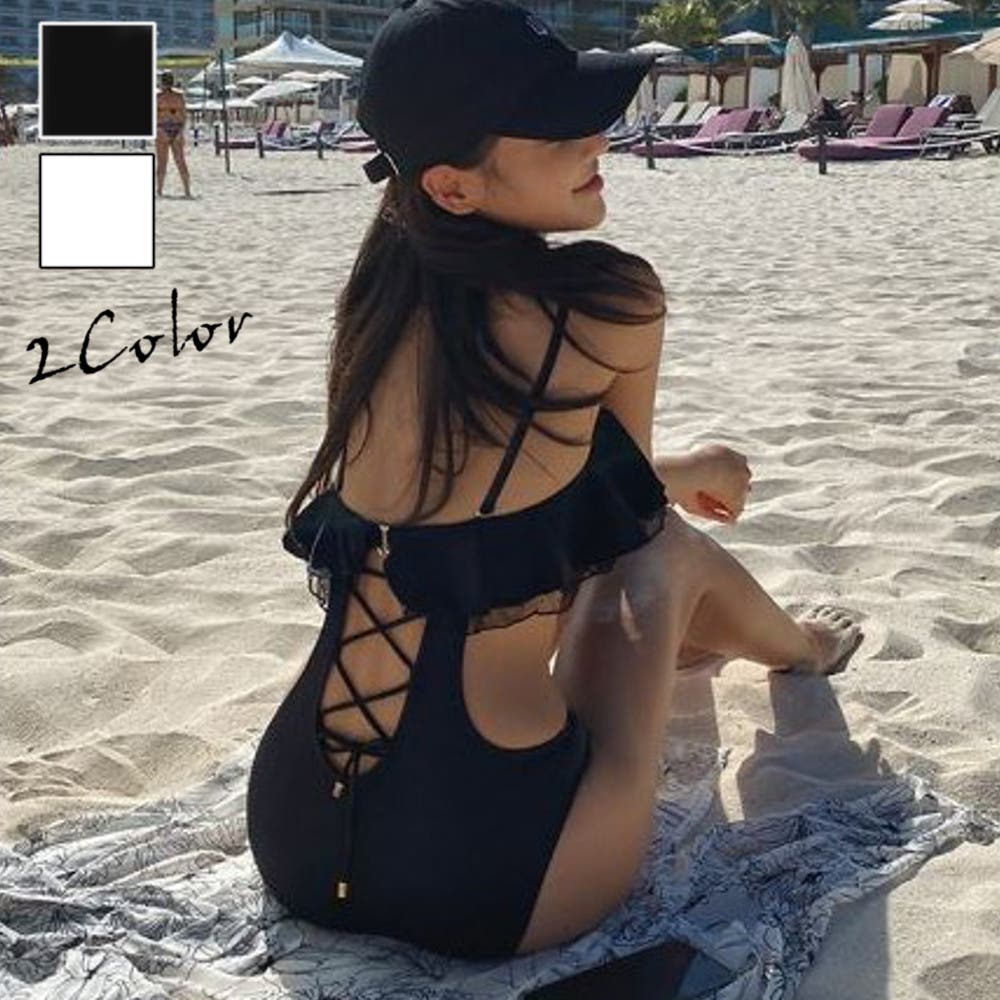 水着 レディース ワンピース モノキニ 体型カバー 夏服[品番