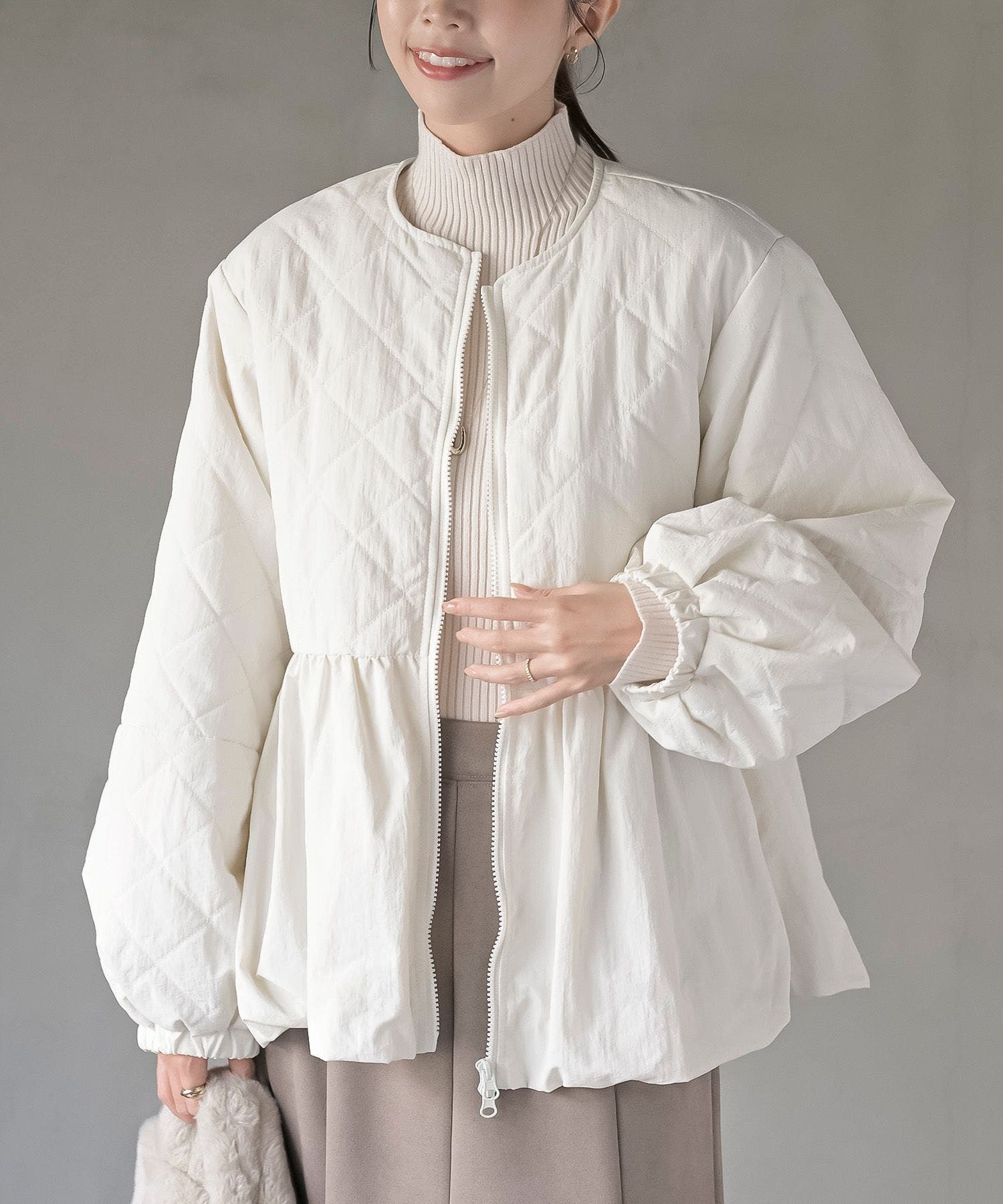 ダイヤキルトペプラムバルーンジャケット[品番：RPSW0003228]｜rps（アールピーエス）のレディースファッション通販｜SHOPLIST（ショップリスト）