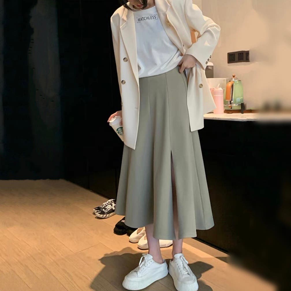 サイドスリットスカート 韓国ファッション オフィスカジュアル[品番：SHNW0007017]｜Sibra（シブラ）のレディースファッション通販 ...