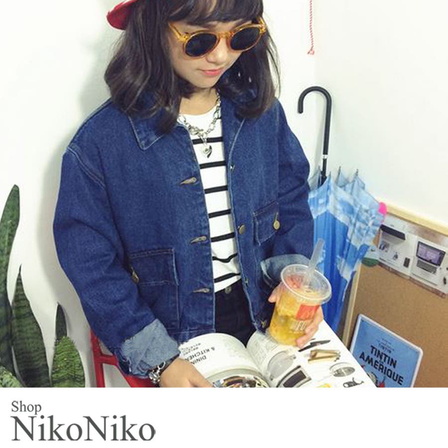 春新作 オーバーサイズ Gジャン[品番：MG000003571]｜ShopNikoNiko（ショップニコニコ）のレディースファッション通販｜SHOPLIST（ショップリスト）