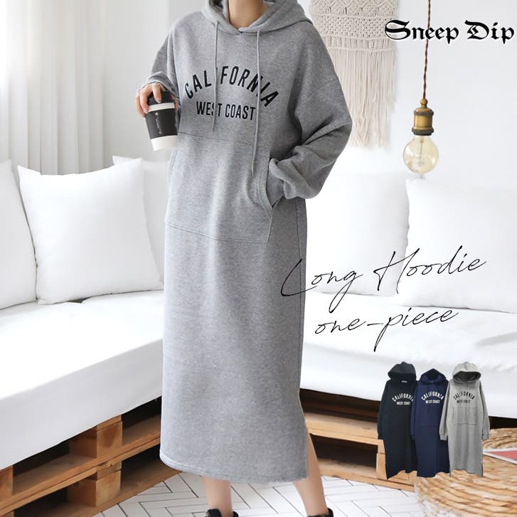 【17621】ロゴロングパーカーワンピース [品番：ASHW0001815]｜SneepDip（スニープディップ）｜レディースファッション通販 ...