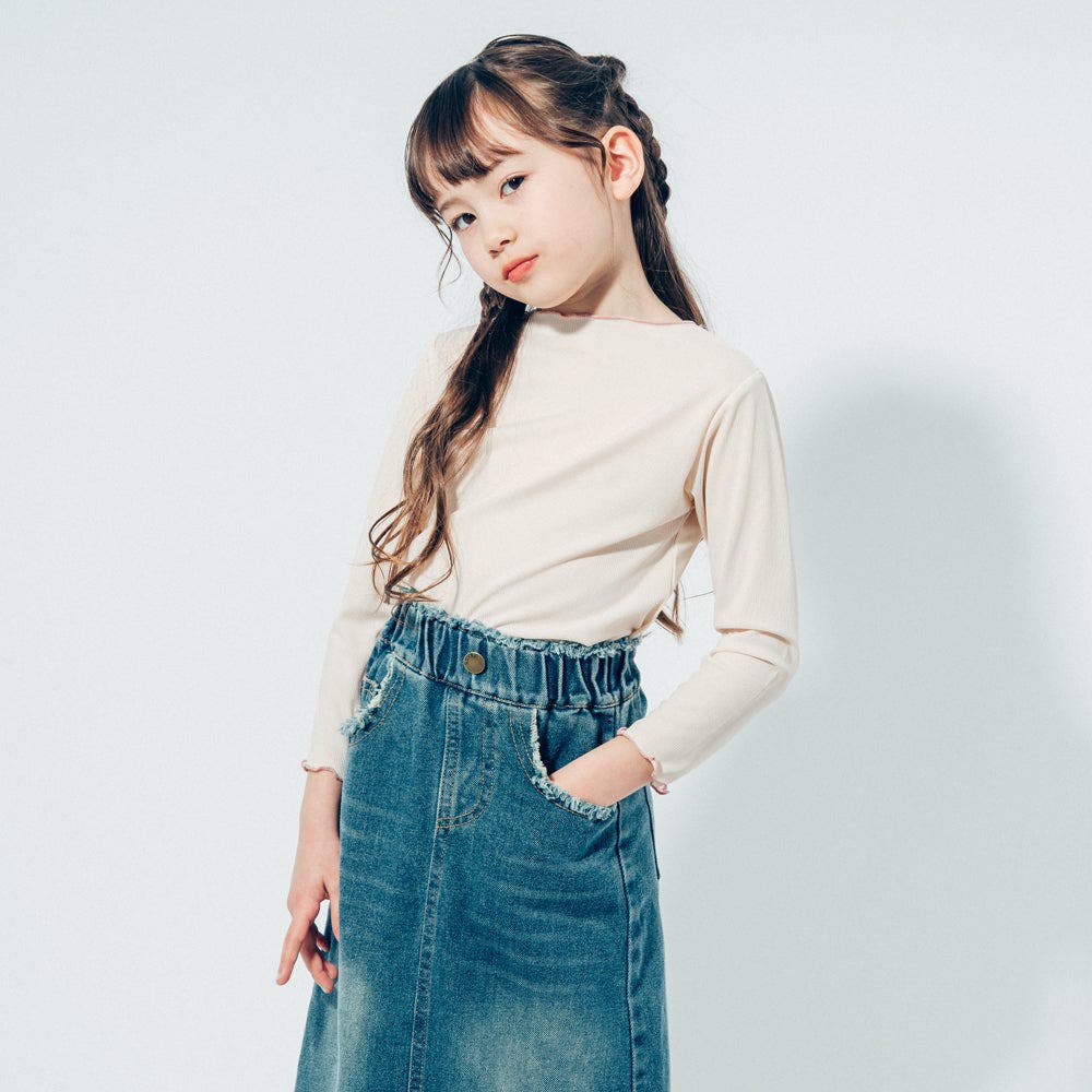 【快適リブ】バイカラーメロウリブトップス[品番：VINK0003307]｜URBAN CHERRY（アーバンチェリー）のキッズファッション通販｜SHOPLIST（ショップリスト）