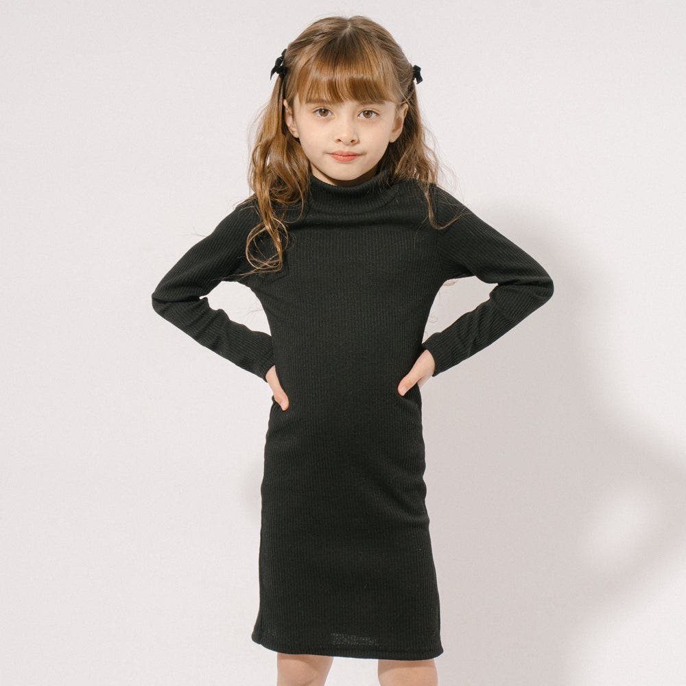 ハイネックタイトリブワンピース[品番：VINK0003264]｜URBAN CHERRY（アーバンチェリー）のキッズファッション通販｜SHOPLIST（ショップリスト）
