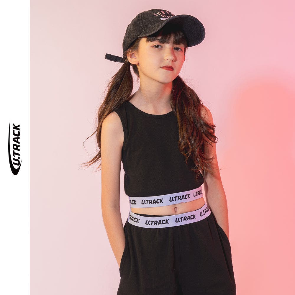 【U.TRACK】ロゴテープデザインリブタンクトップ[品番：VINK0002696]｜URBAN CHERRY（アーバンチェリー）のキッズファッション通販｜SHOPLIST（ショップリスト）